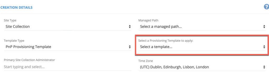 PnP Template support in ProvisionPoint. Office 365 Sorted.
